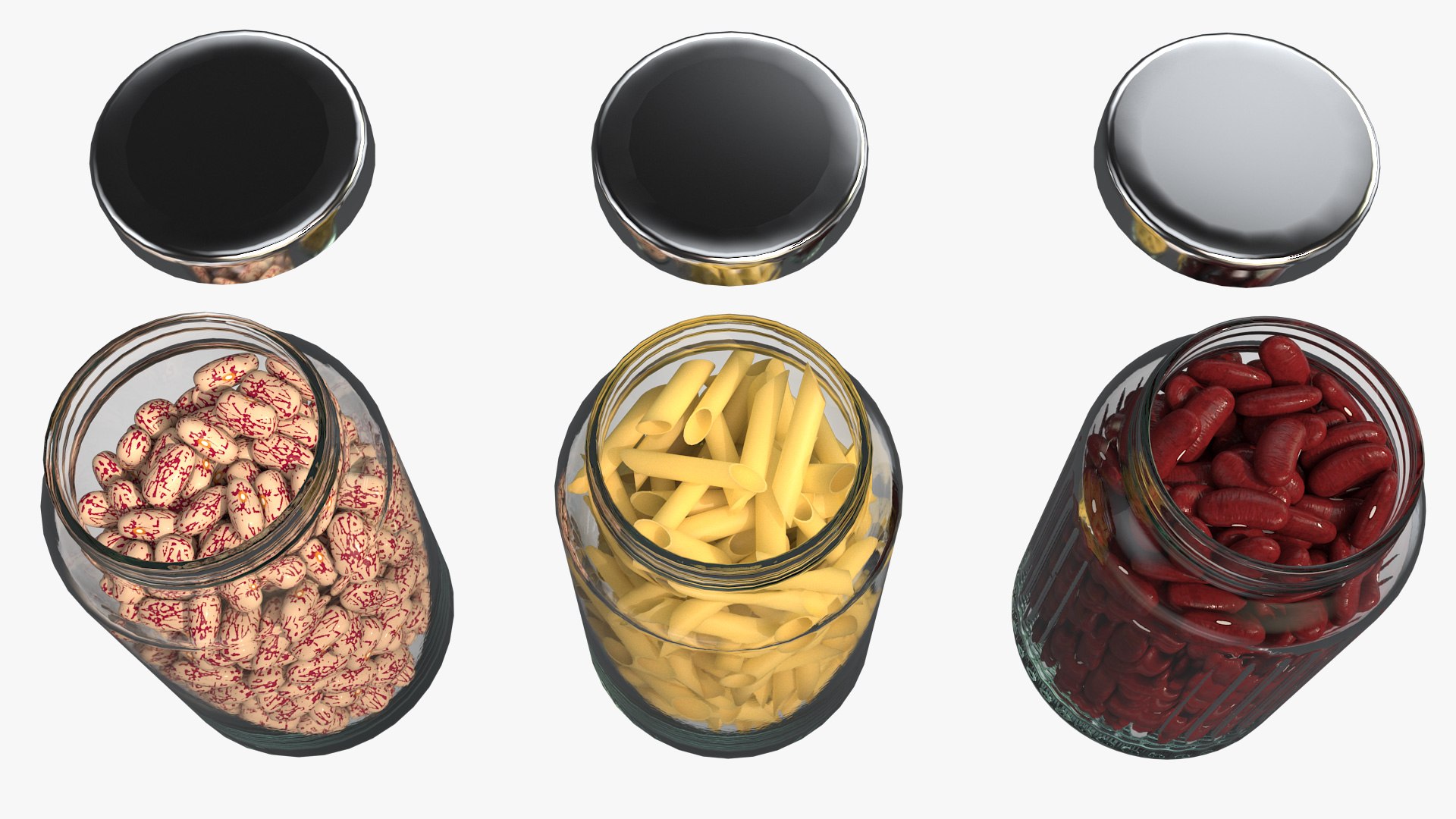 3D Model Beans Pasta 001 - TurboSquid 1619746