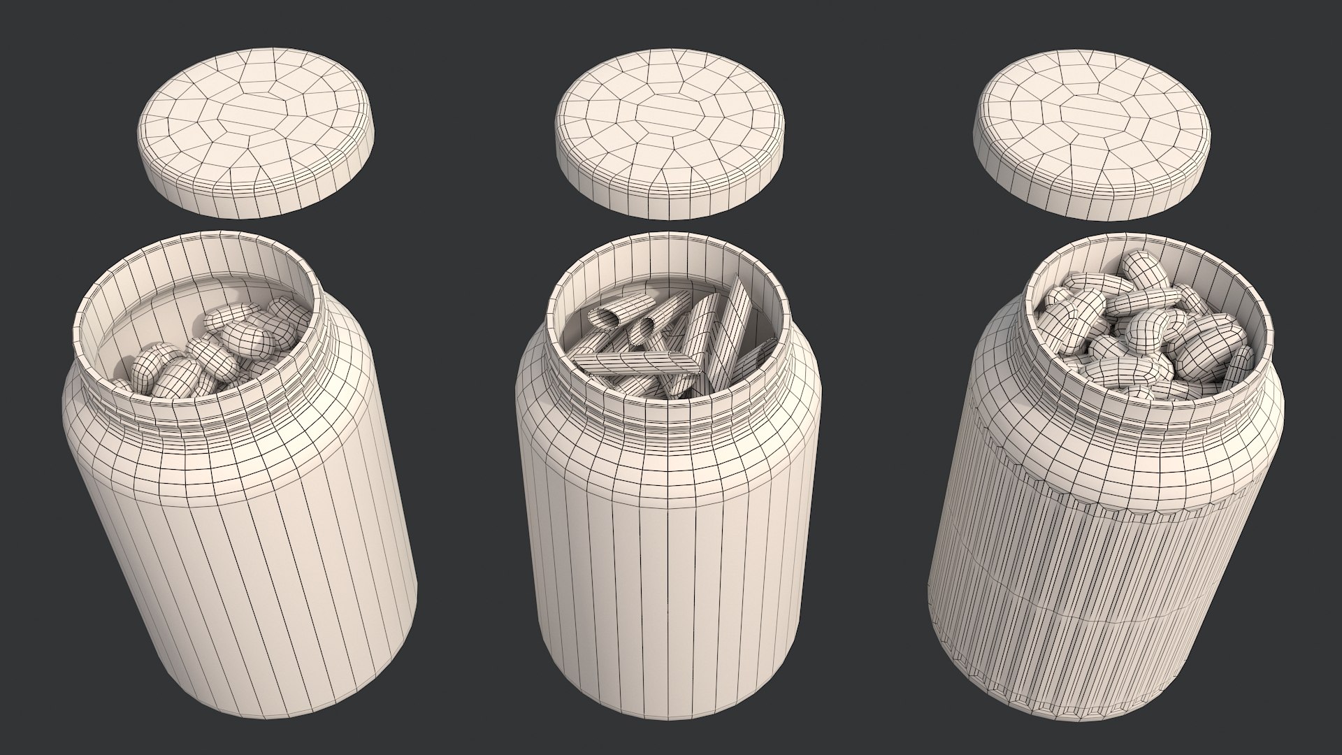 3D Model Beans Pasta 001 - TurboSquid 1619746
