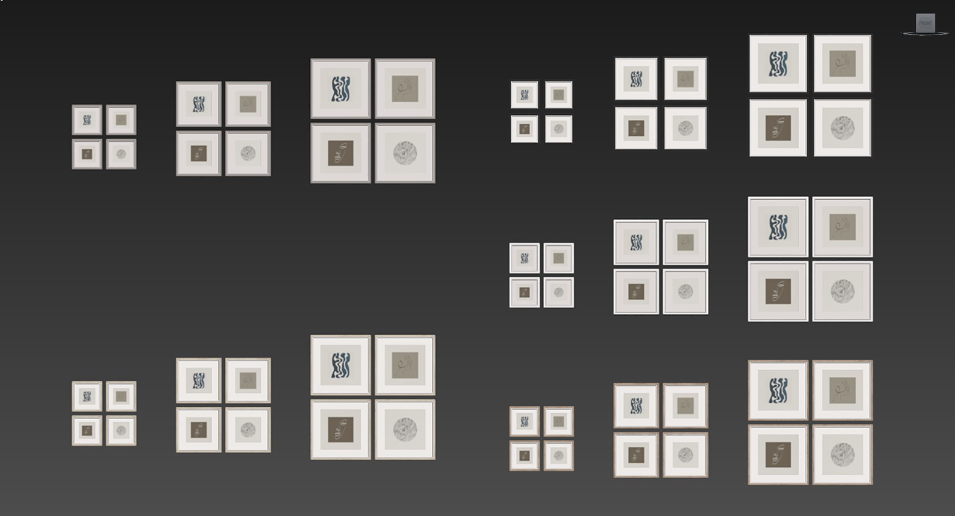 Picture Frames Set-360 Model - TurboSquid 1944450