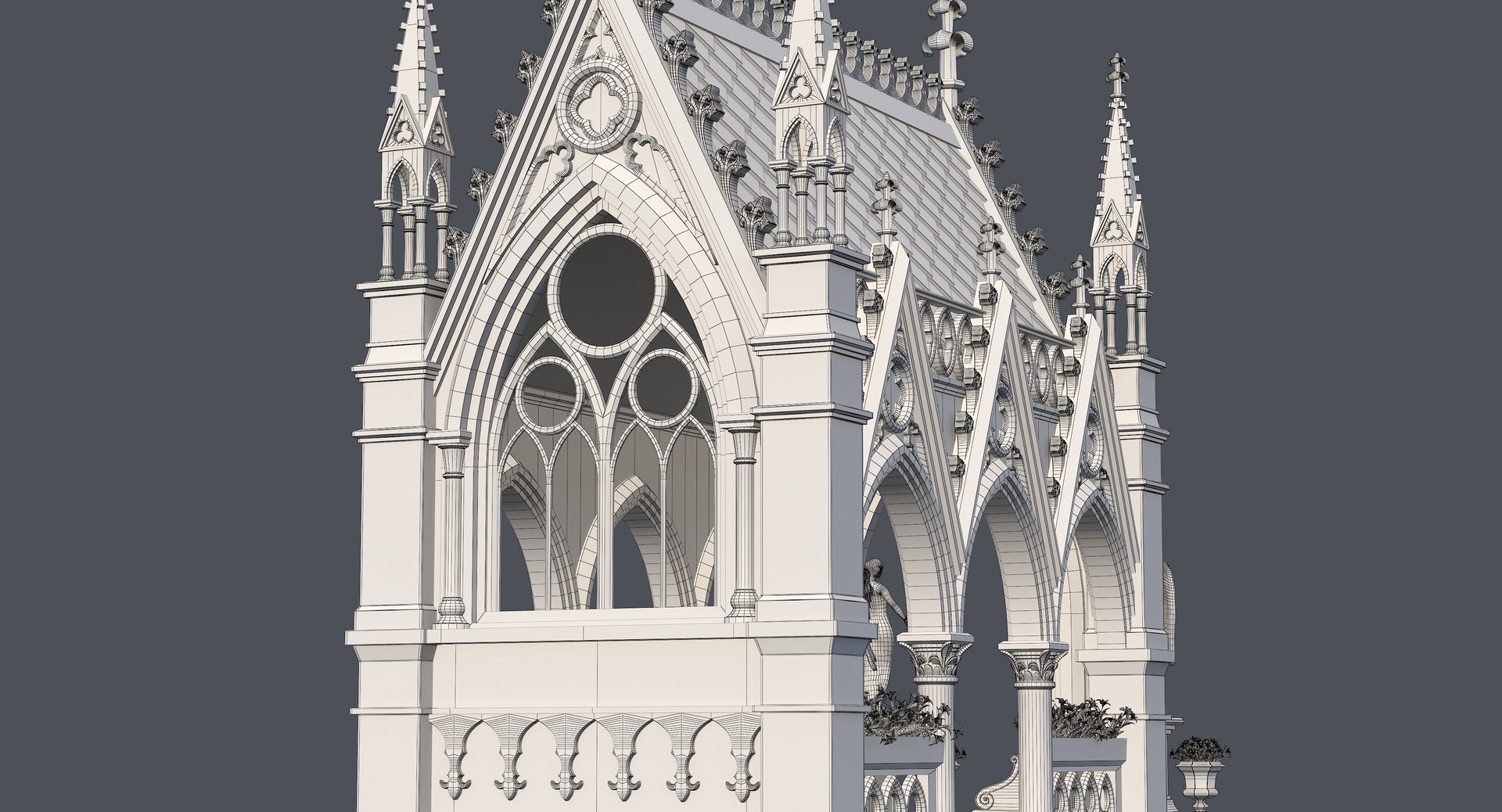 3D Model Gothic Pavilion - TurboSquid 1229932