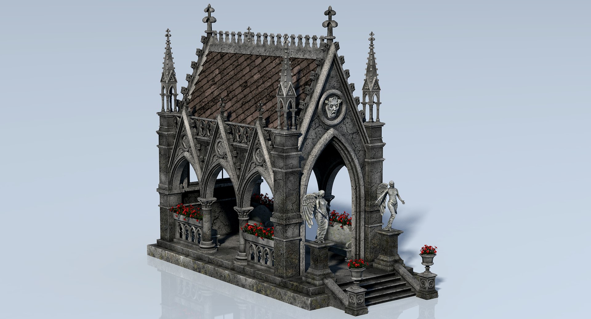 3D Model Gothic Pavilion - TurboSquid 1229932