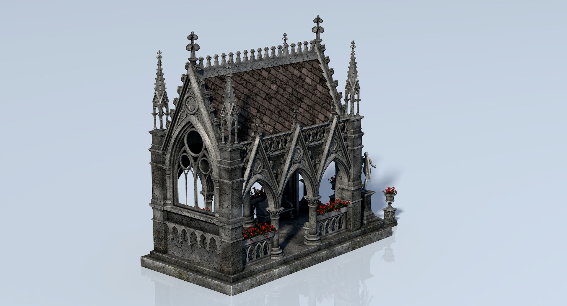 3D Model Gothic Pavilion - TurboSquid 1229932