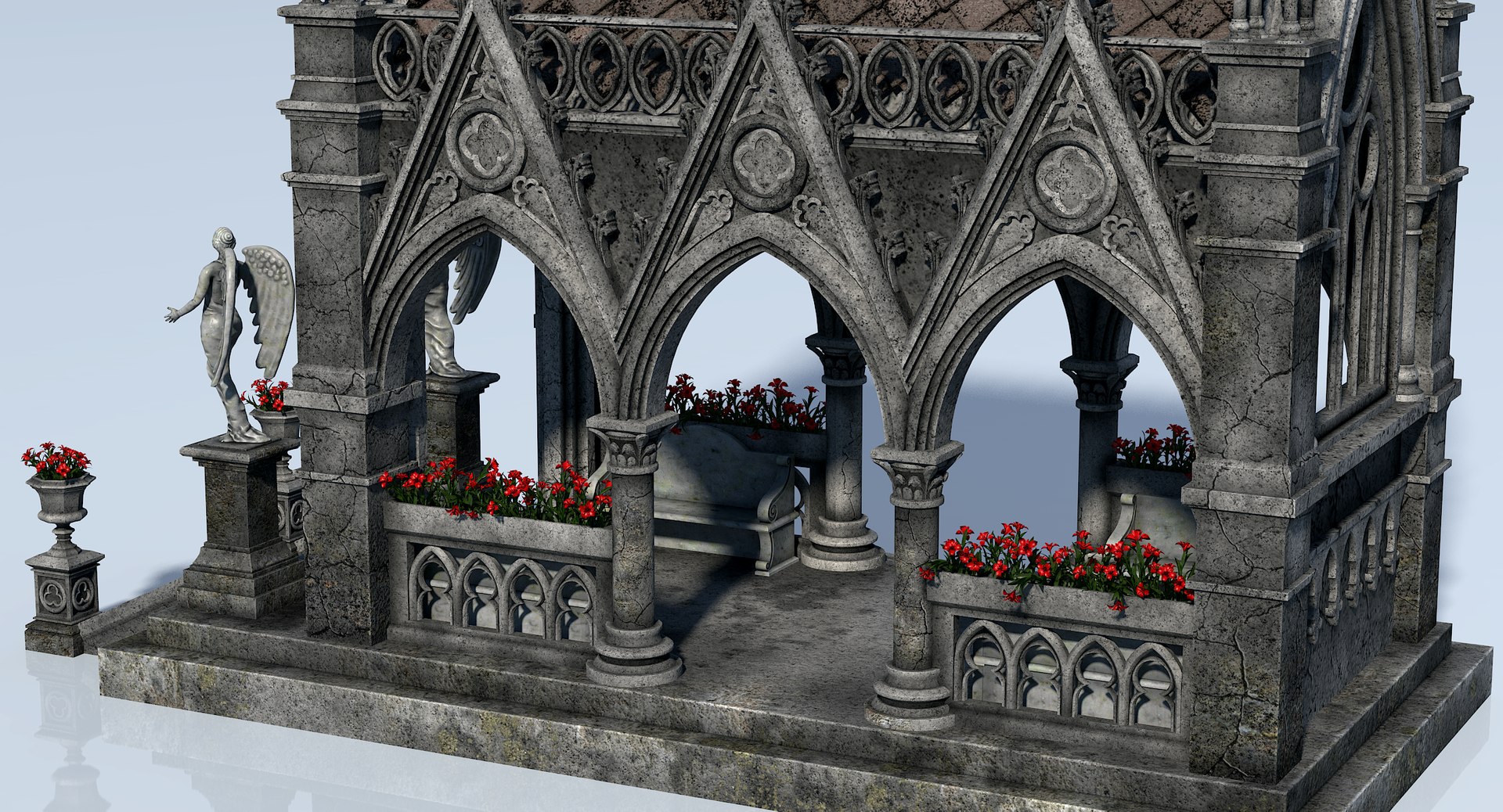 3D Model Gothic Pavilion - TurboSquid 1229932