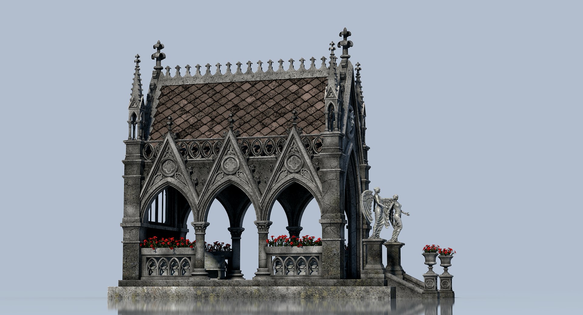3D Model Gothic Pavilion - TurboSquid 1229932