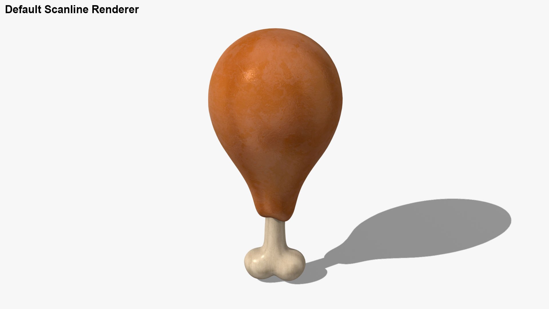 3D Cartoon Chicken Leg - TurboSquid 2065414