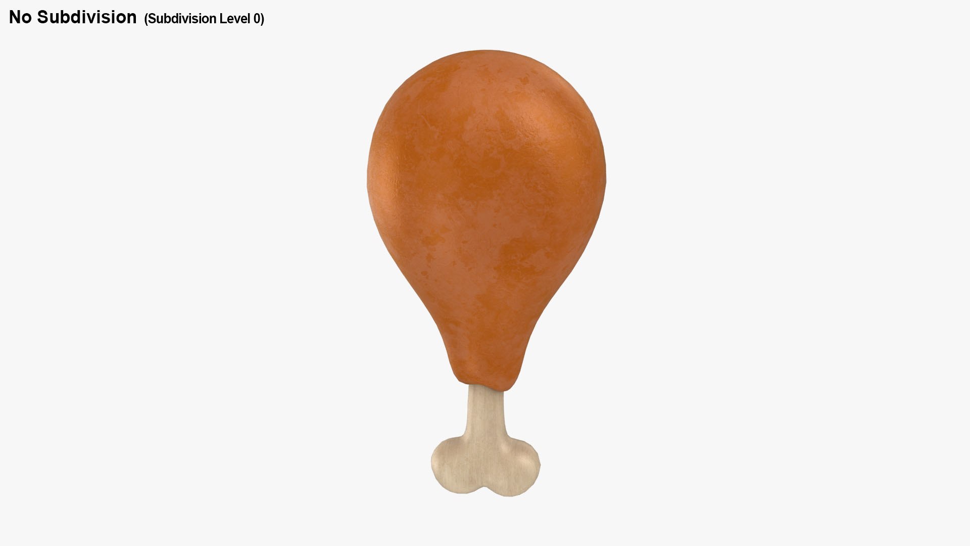 3D Cartoon Chicken Leg - TurboSquid 2065414