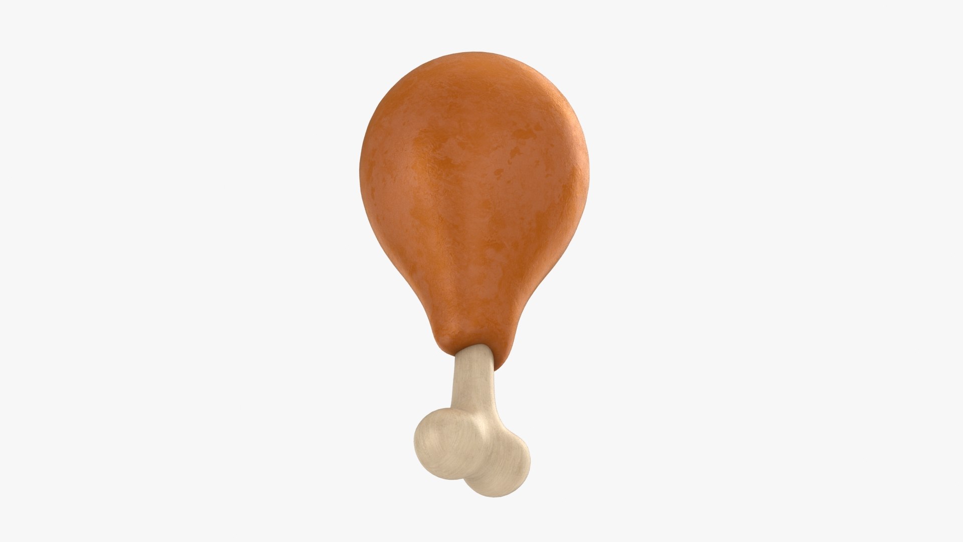 3D Cartoon Chicken Leg - TurboSquid 2065414