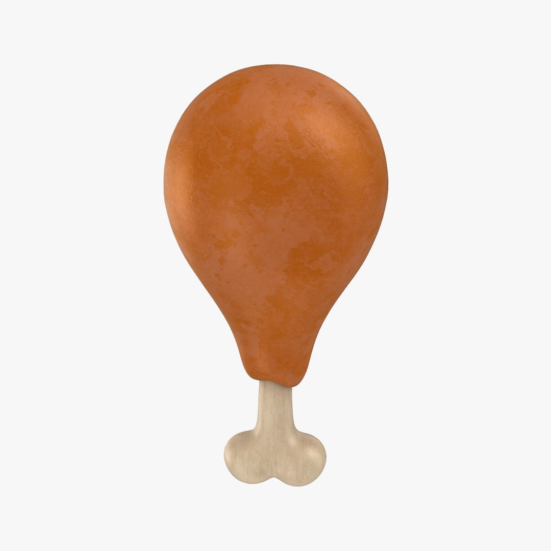 3D Cartoon Chicken Leg - TurboSquid 2065414
