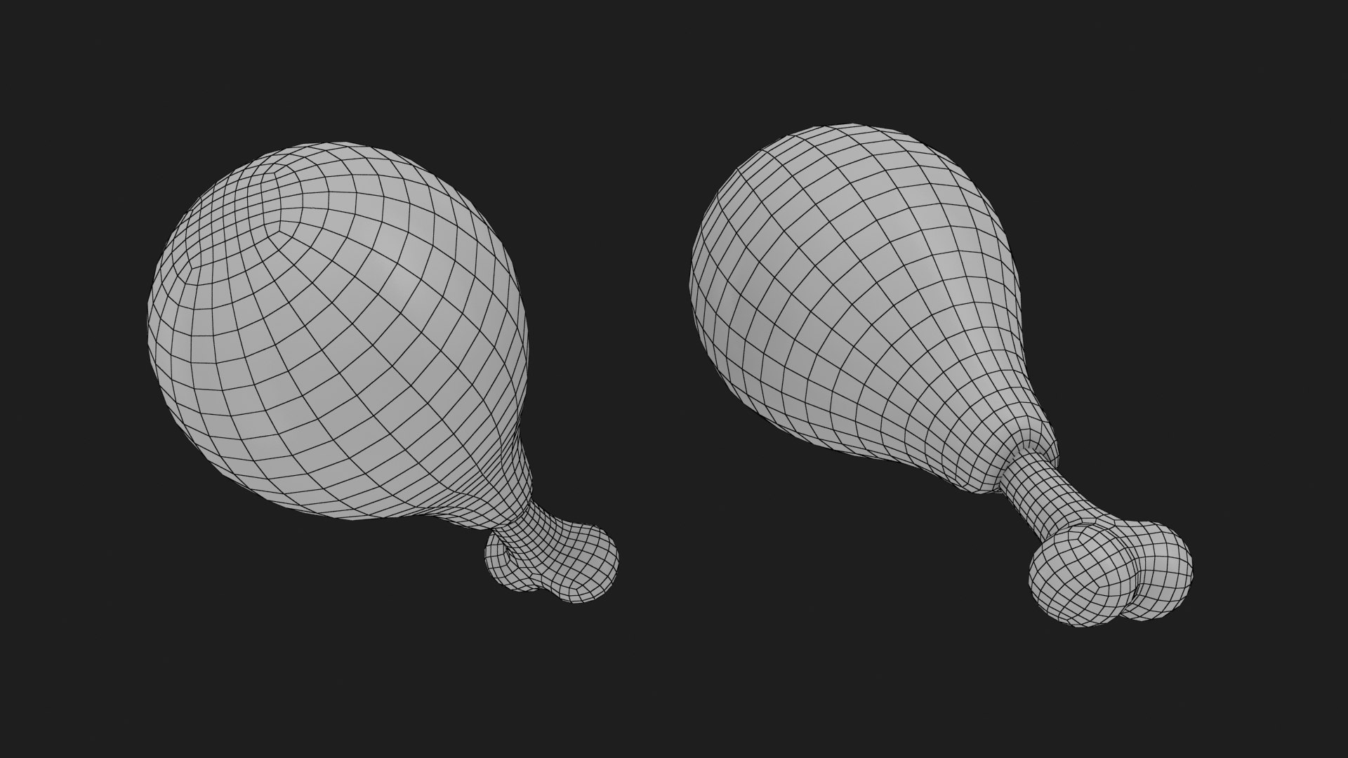 3D Cartoon Chicken Leg - TurboSquid 2065414