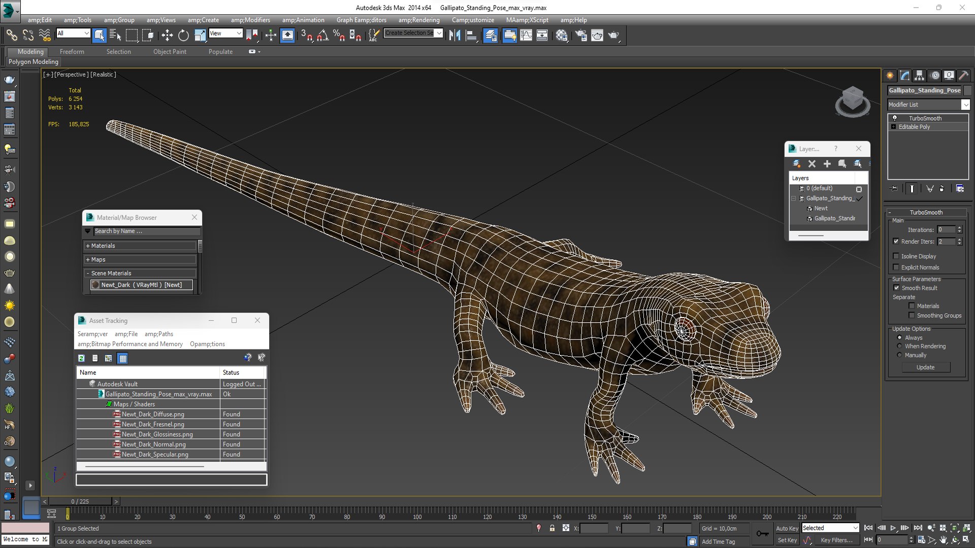 Gallipato Standing Pose 3D model - TurboSquid 2140466