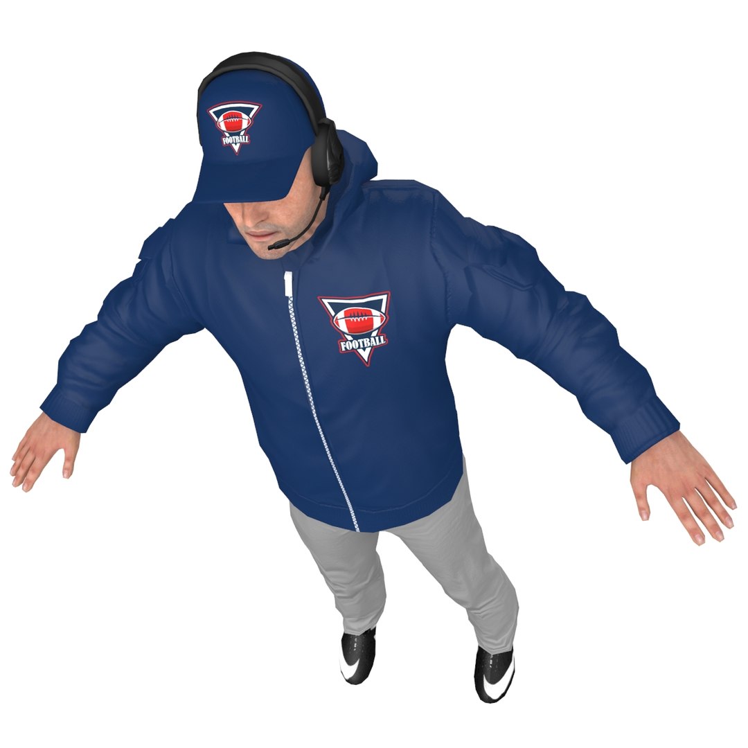 3D american football coach - TurboSquid 1325664