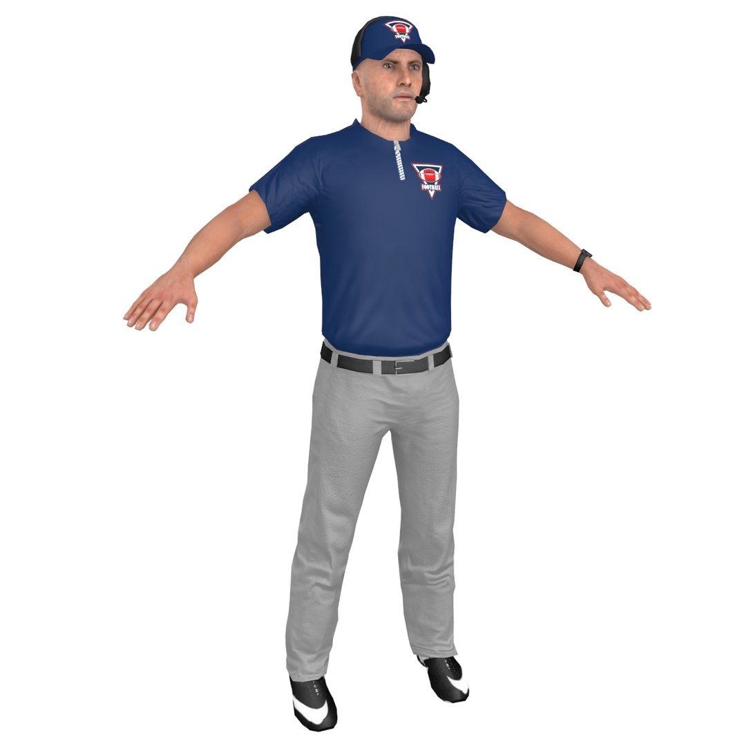 3D American Football Coach - TurboSquid 1325664