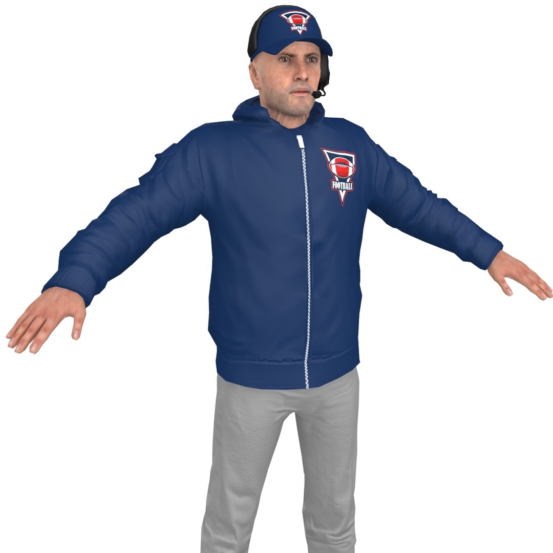 3D American Football Coach - TurboSquid 1325664