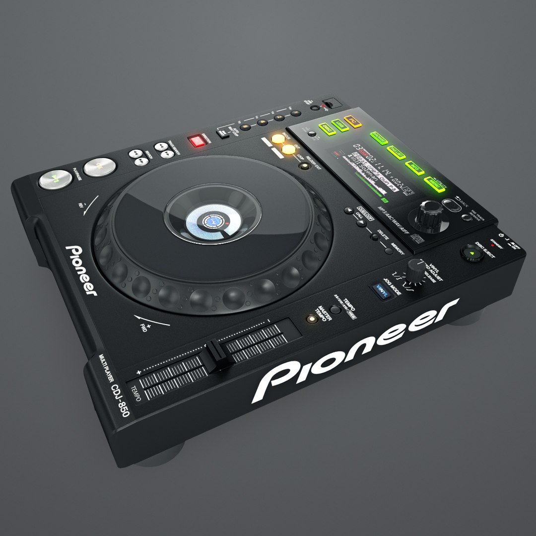 3d model digital player pioneer cdj