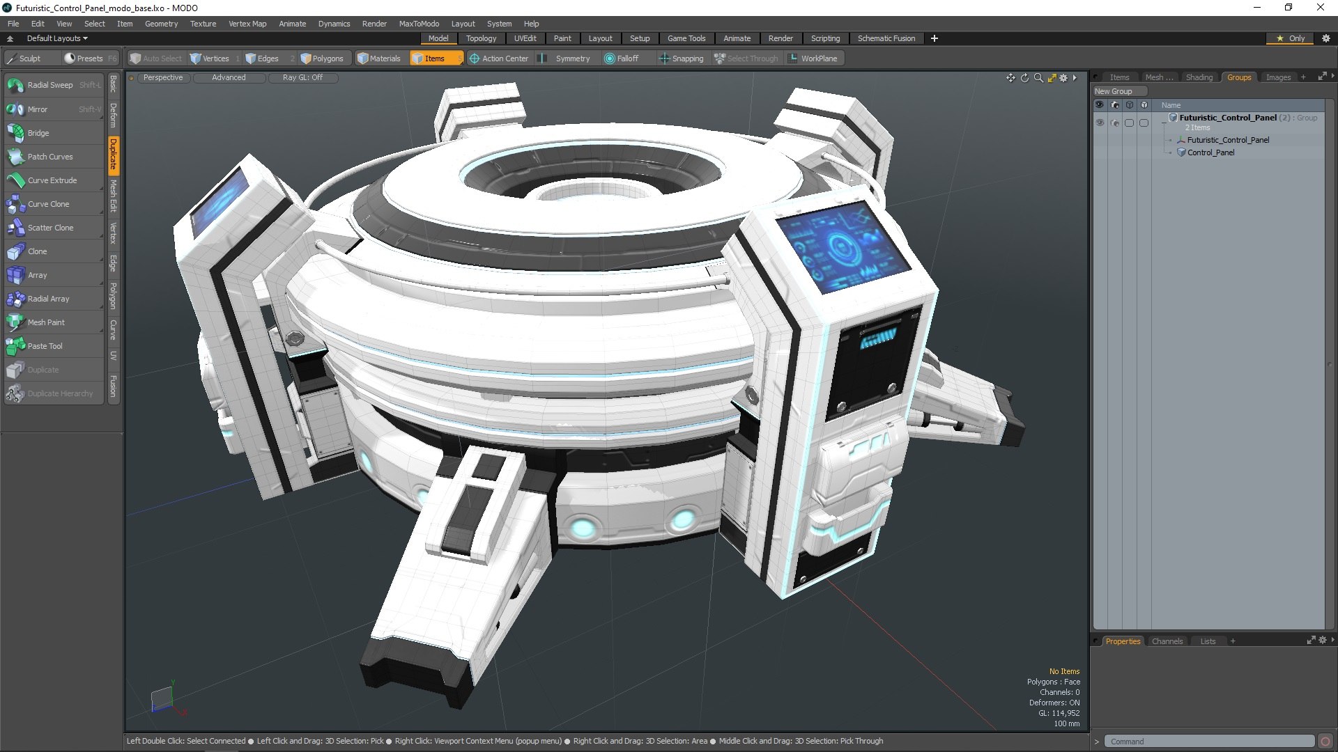 Futuristic Control Panel 3D Model - TurboSquid 2292221