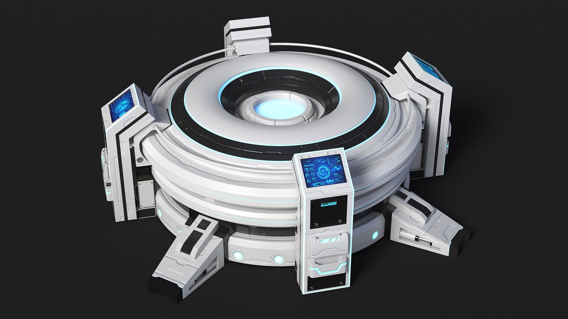 Futuristic Control Panel 3D Model - TurboSquid 2292221