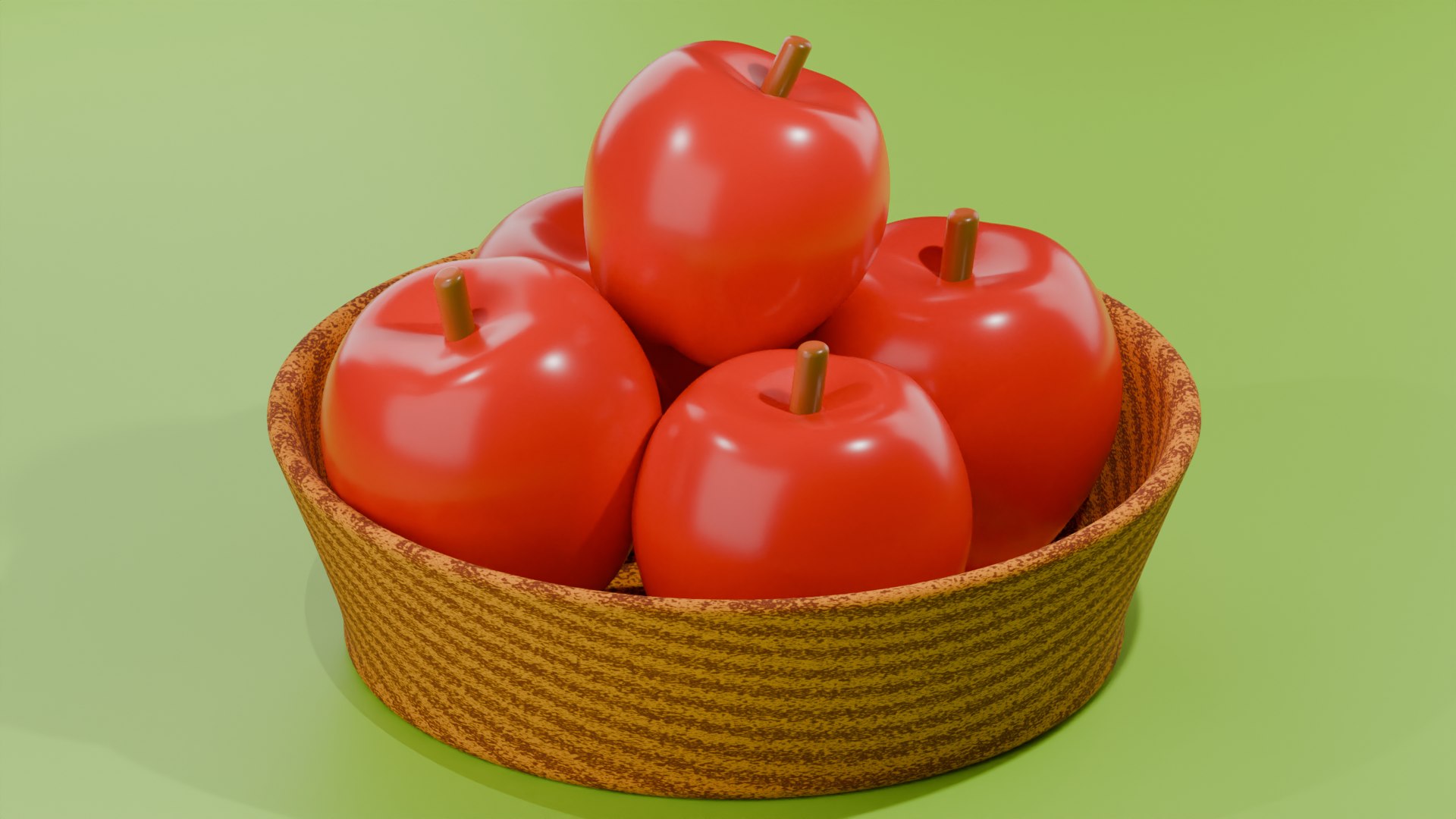 3D Apple Basket - TurboSquid 2380938