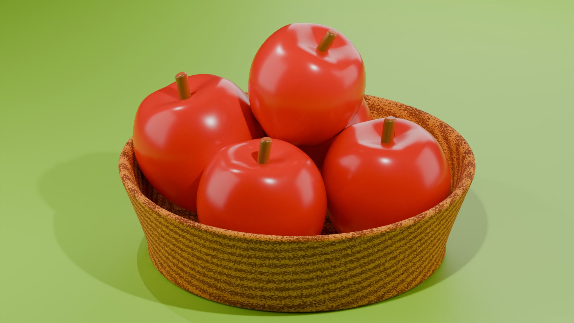 3D Apple Basket - TurboSquid 2380938