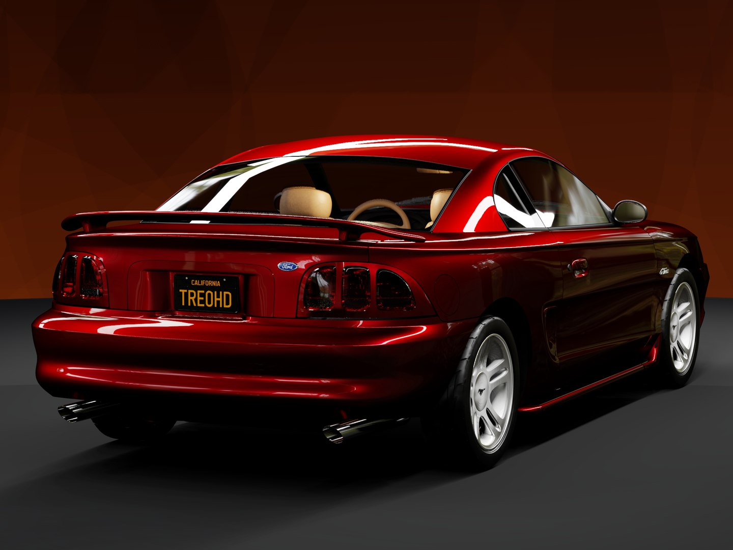1998 Ford Mustang GT 3D Model - TurboSquid 1812368