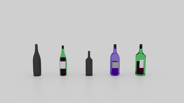 modelo 3d LowPolyEstilizadoBotellaPaquete - TurboSquid 2200400