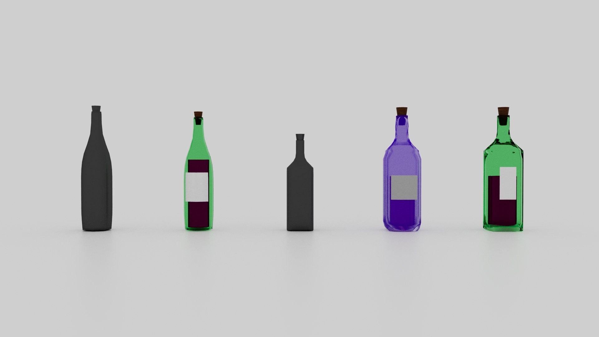 Low Poly Stylized Bottle Pack 3D Model - TurboSquid 2200400