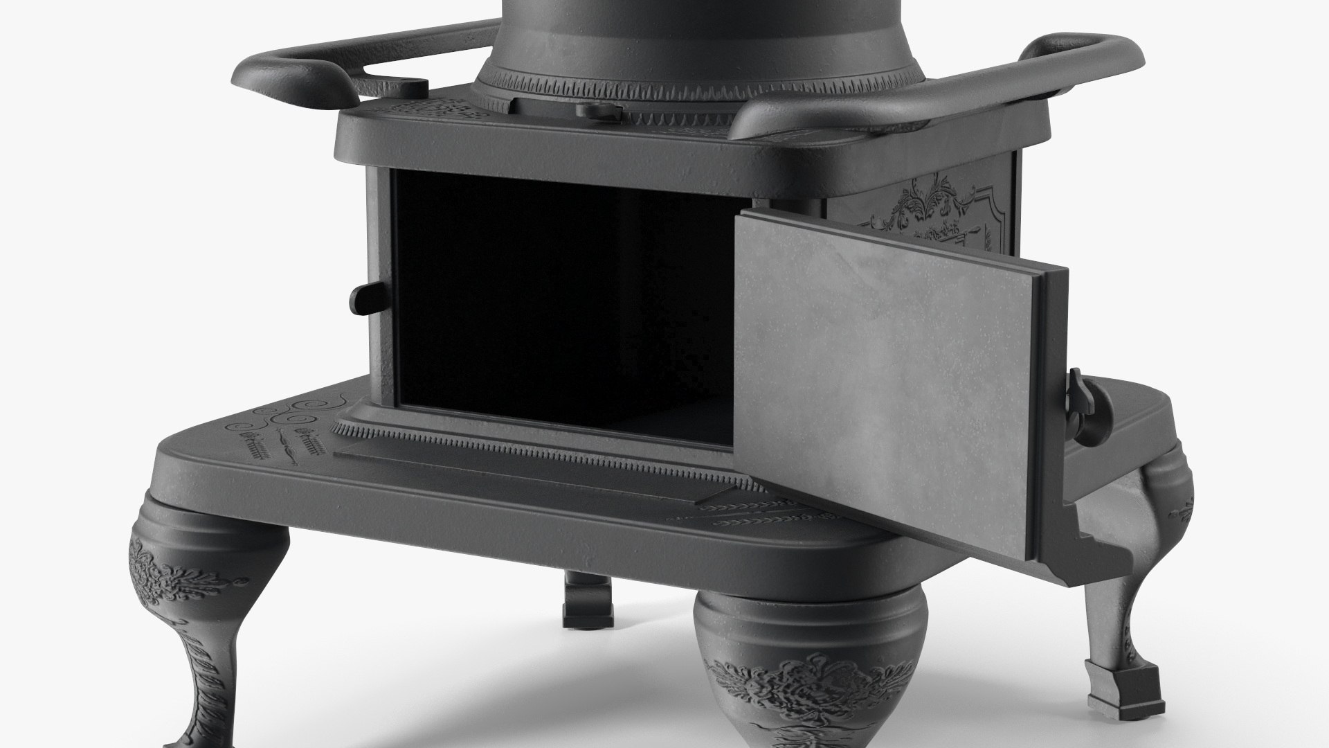 Potbelly Stove New With Fire 3D - TurboSquid 2299940