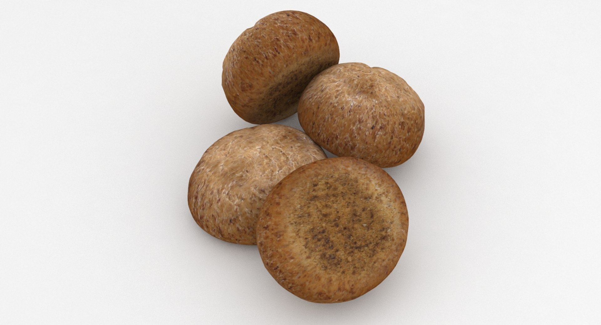 3D Bread Roll Graham Granary Model - TurboSquid 1224477