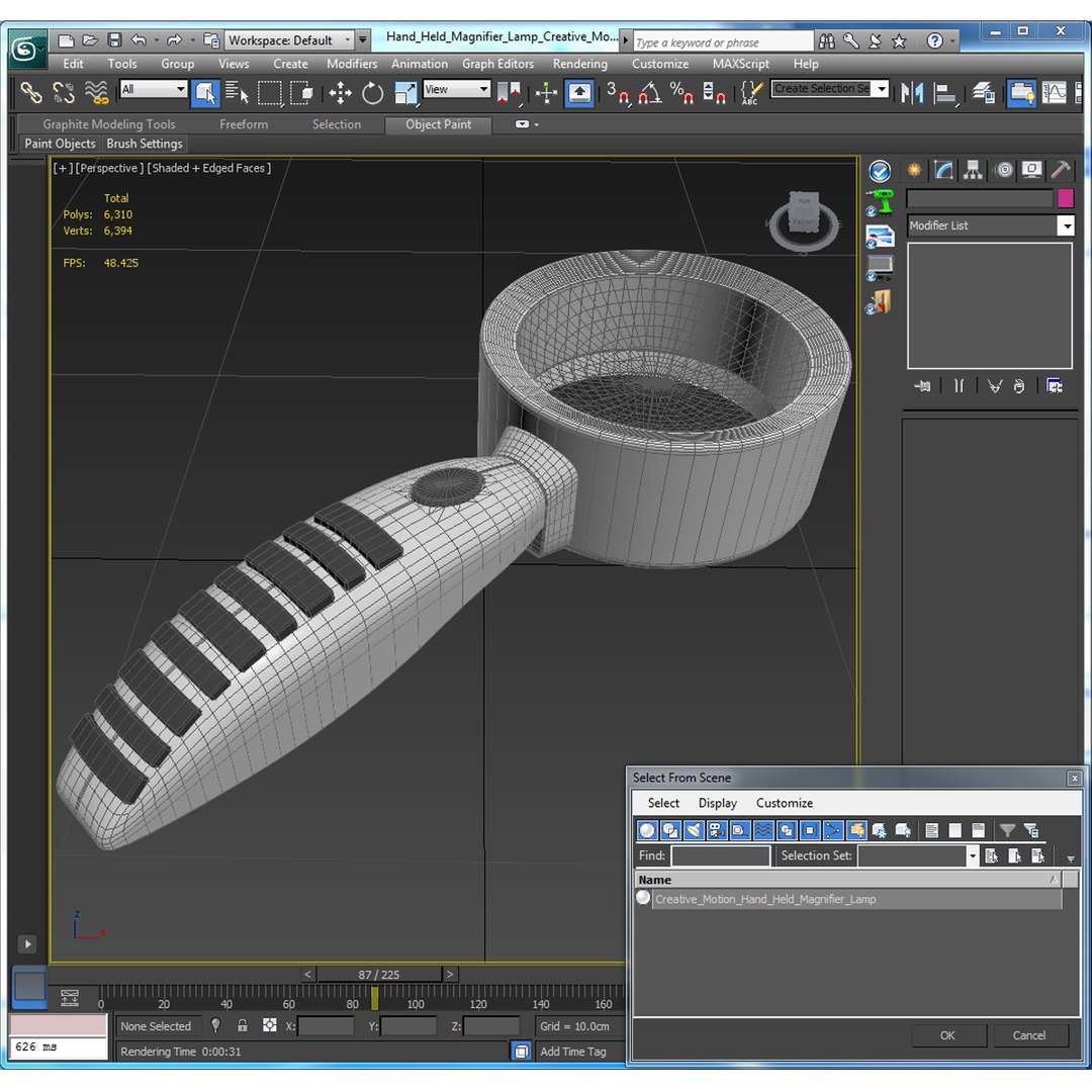 3d Hand Held Magnifier Lamp Model
