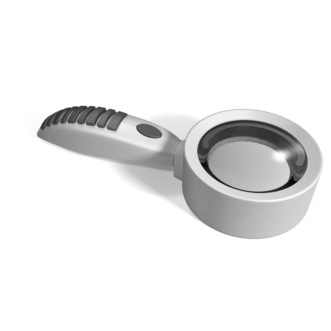 3d Hand Held Magnifier Lamp Model