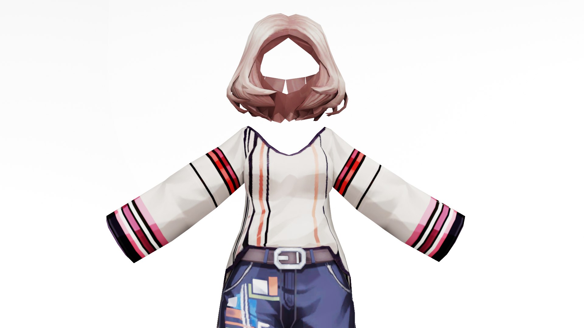 3D Stylized Anime Female Character Dresses - TurboSquid 2249781