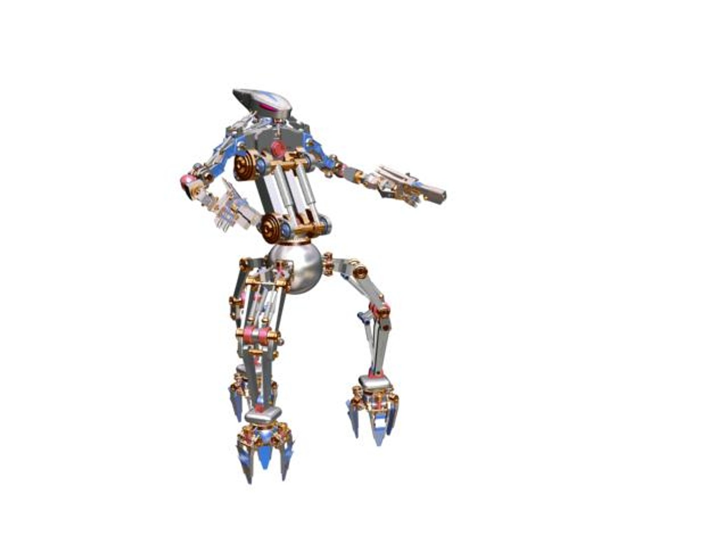 3d Model Chrome Droid