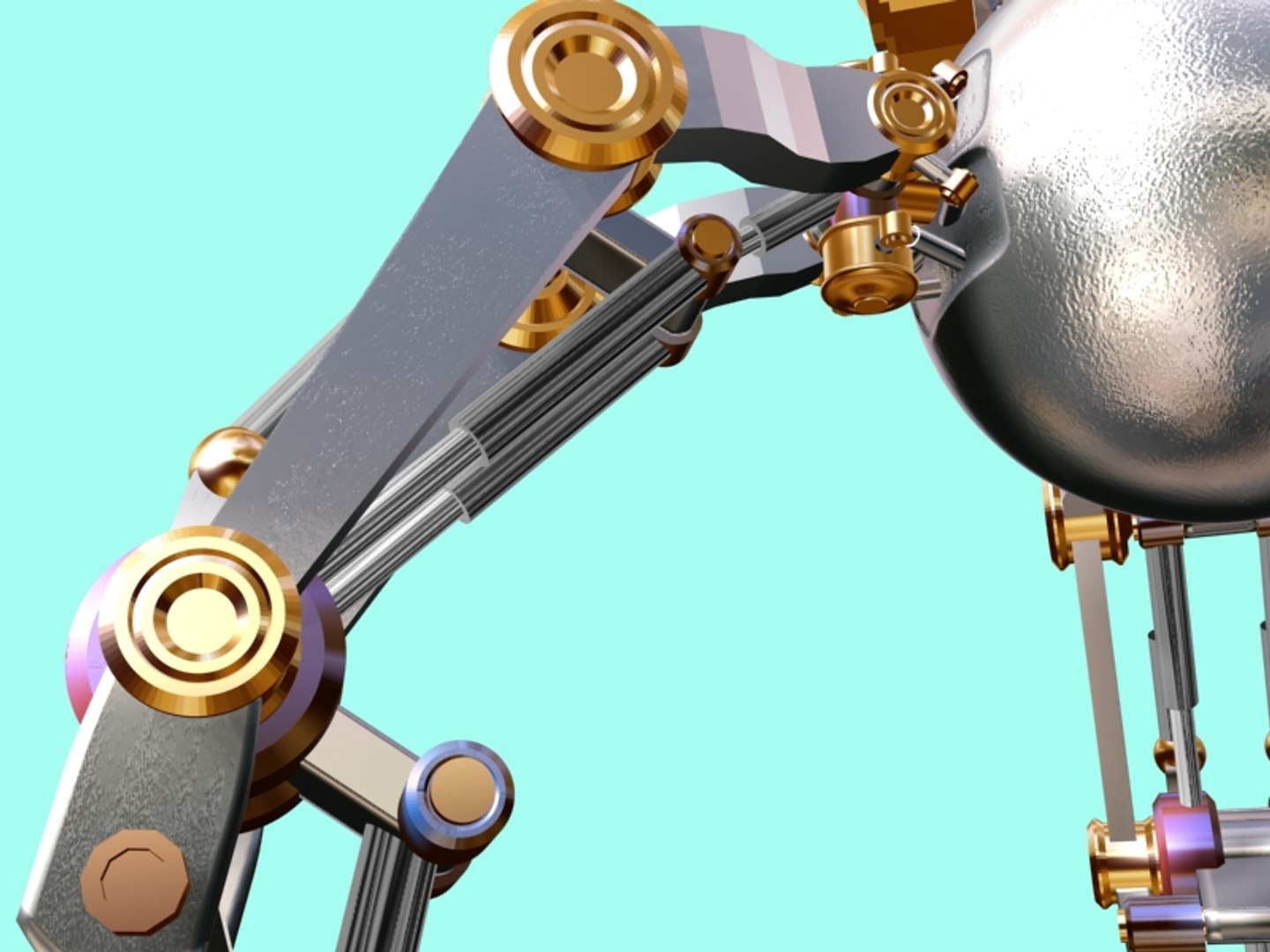 3d Model Chrome Droid