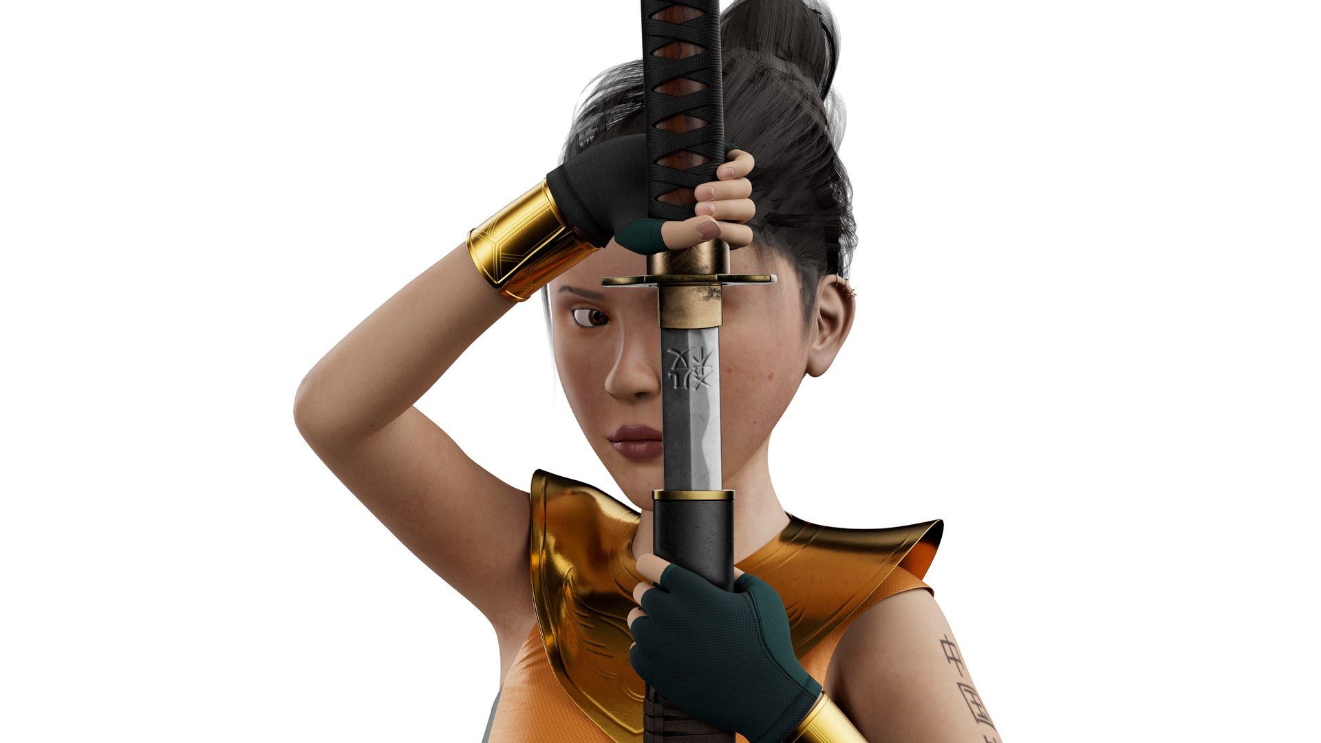Semi-Realistic Warrior Girl Feng Huo With RIG 3D Model - TurboSquid 2274423