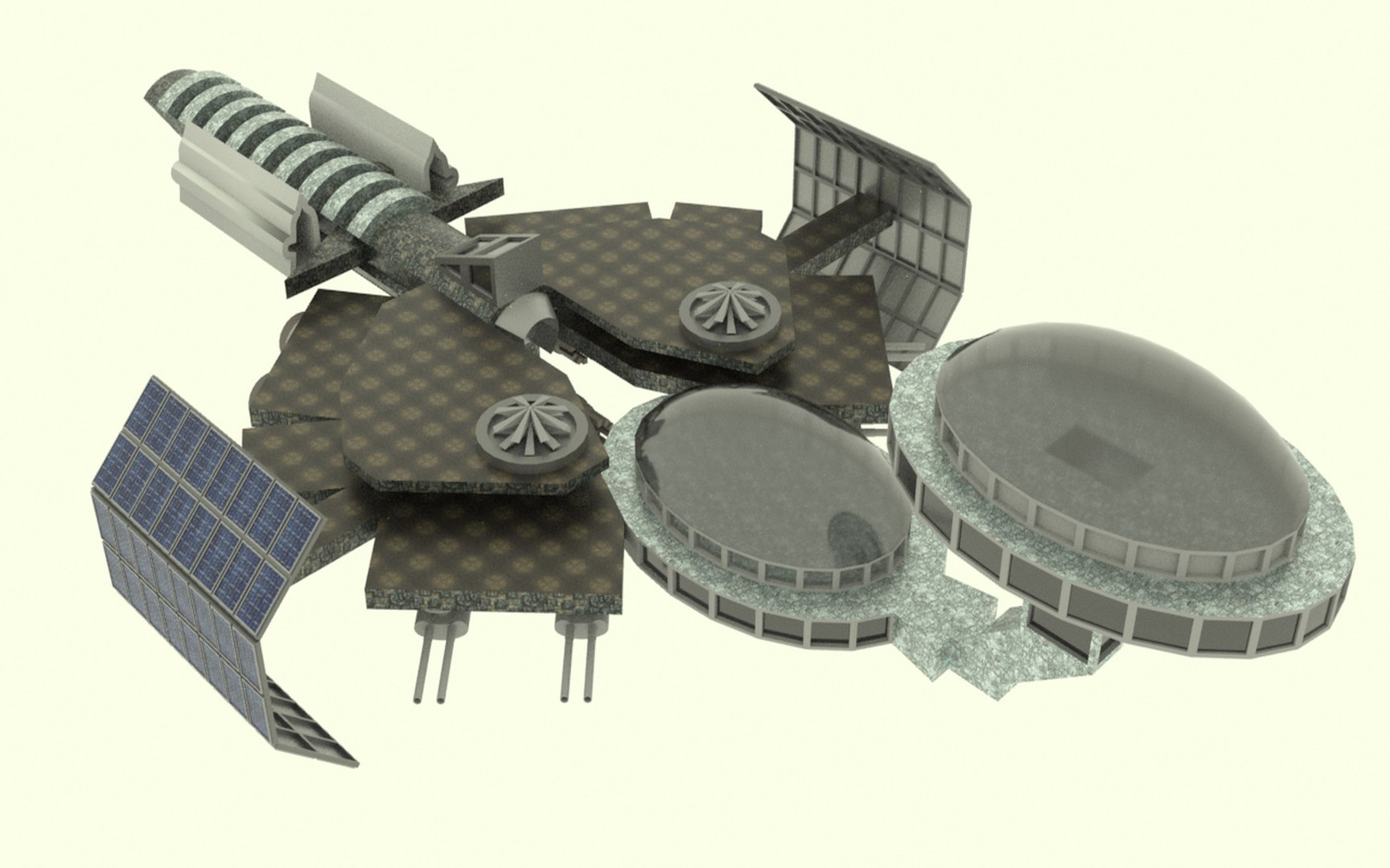 3D Mig Spaceship Station model - TurboSquid 1811625