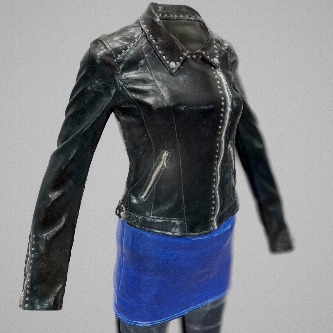 shiny leather clothing 3d obj