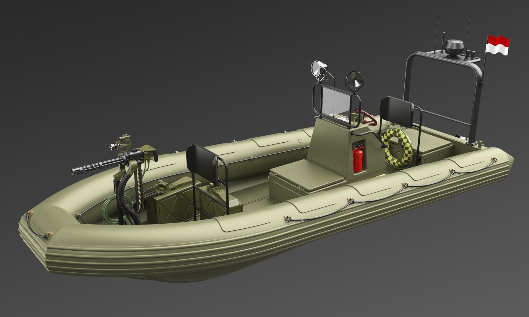 3D Rigid Hull Inflatable Boat - TurboSquid 2073999