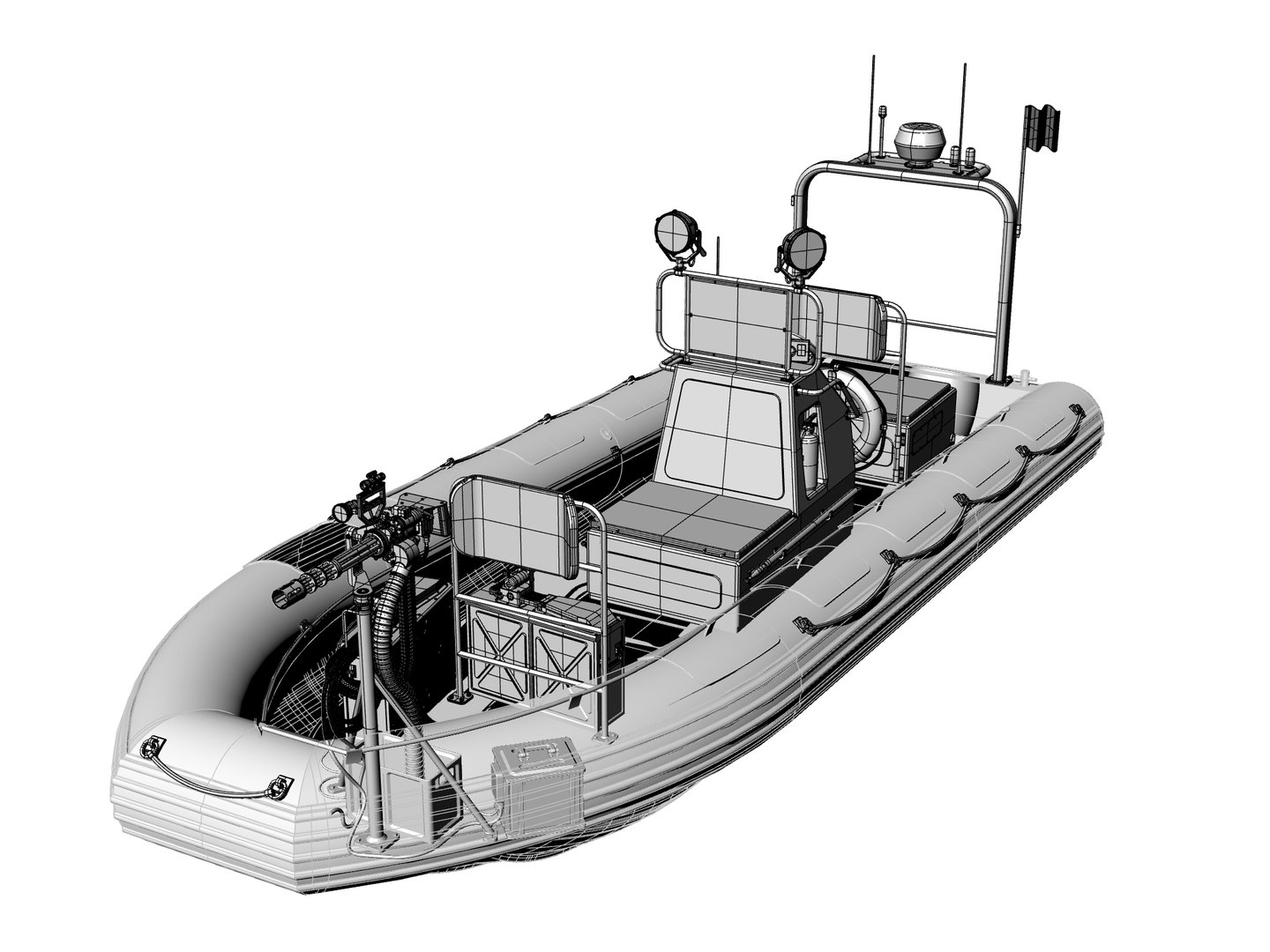 3D Rigid Hull Inflatable Boat - TurboSquid 2073999