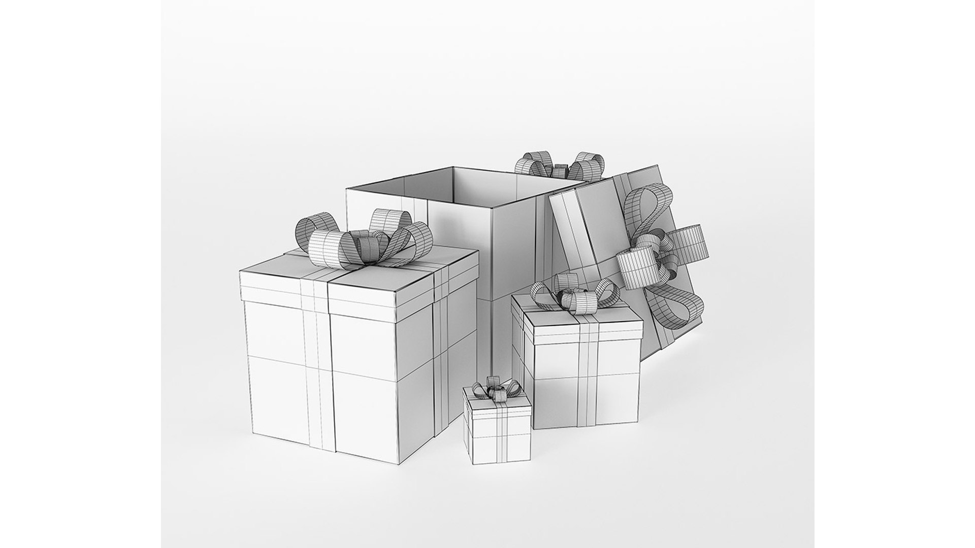 3D Classic Christmas Gift Boxes - TurboSquid 1830998