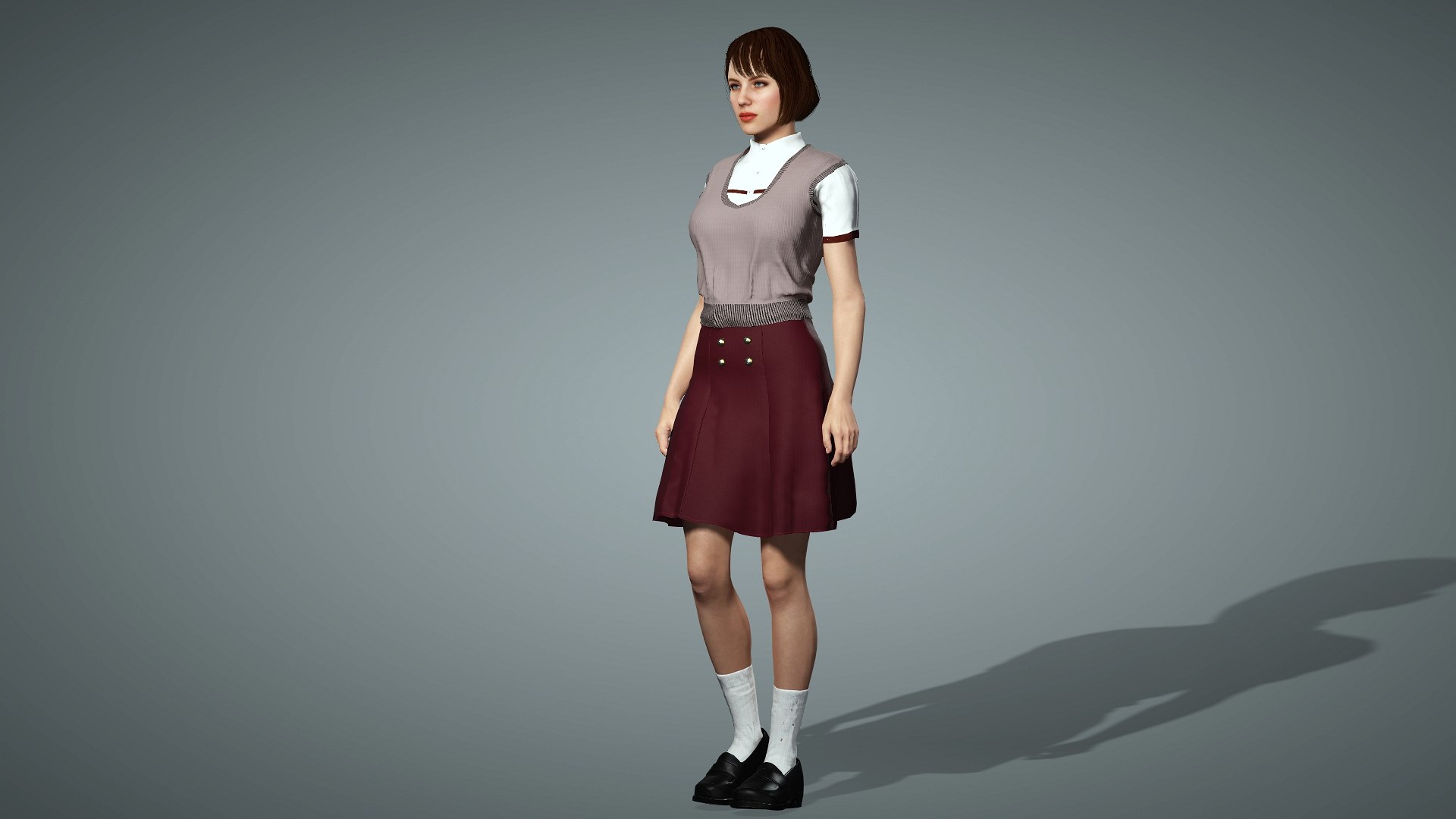 3D Female College Student Model - TurboSquid 2450012