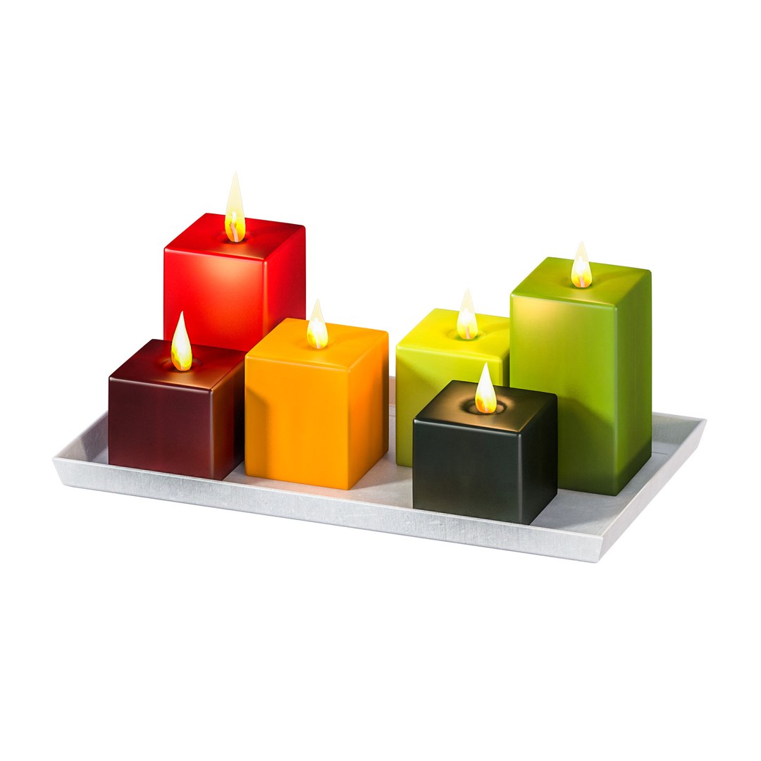 3D Model Candles Architectural Candlesticks - TurboSquid 1453724