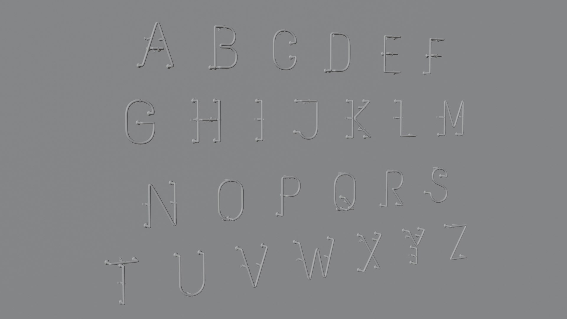 3D Neon Letters - TurboSquid 1907743