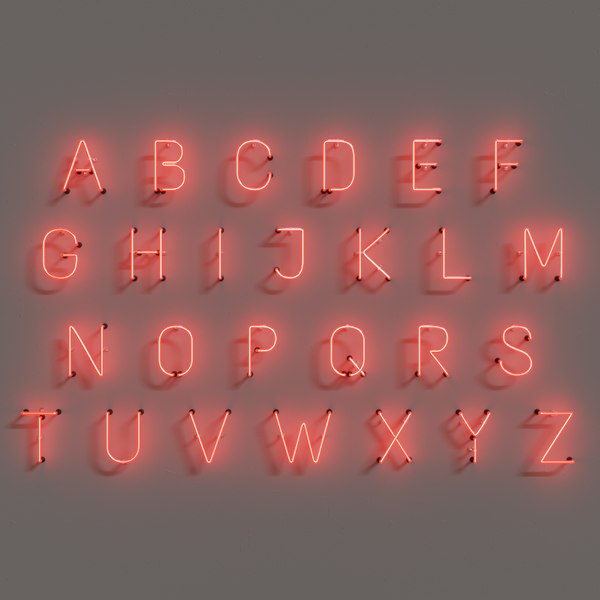 3D Neon Letters - TurboSquid 1907743