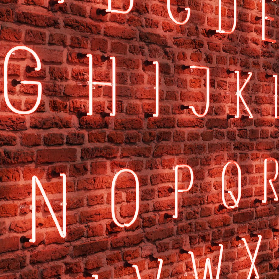 3D Neon Letters - TurboSquid 1907743