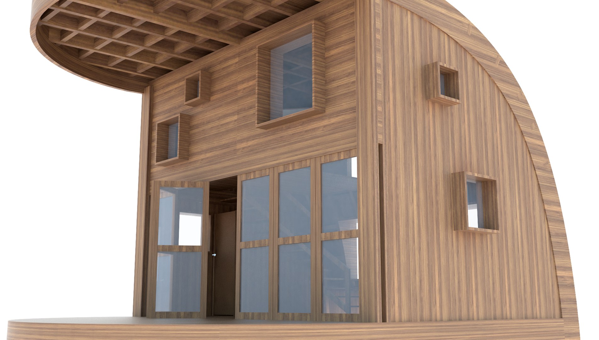 3D Lodge House - TurboSquid 1983092