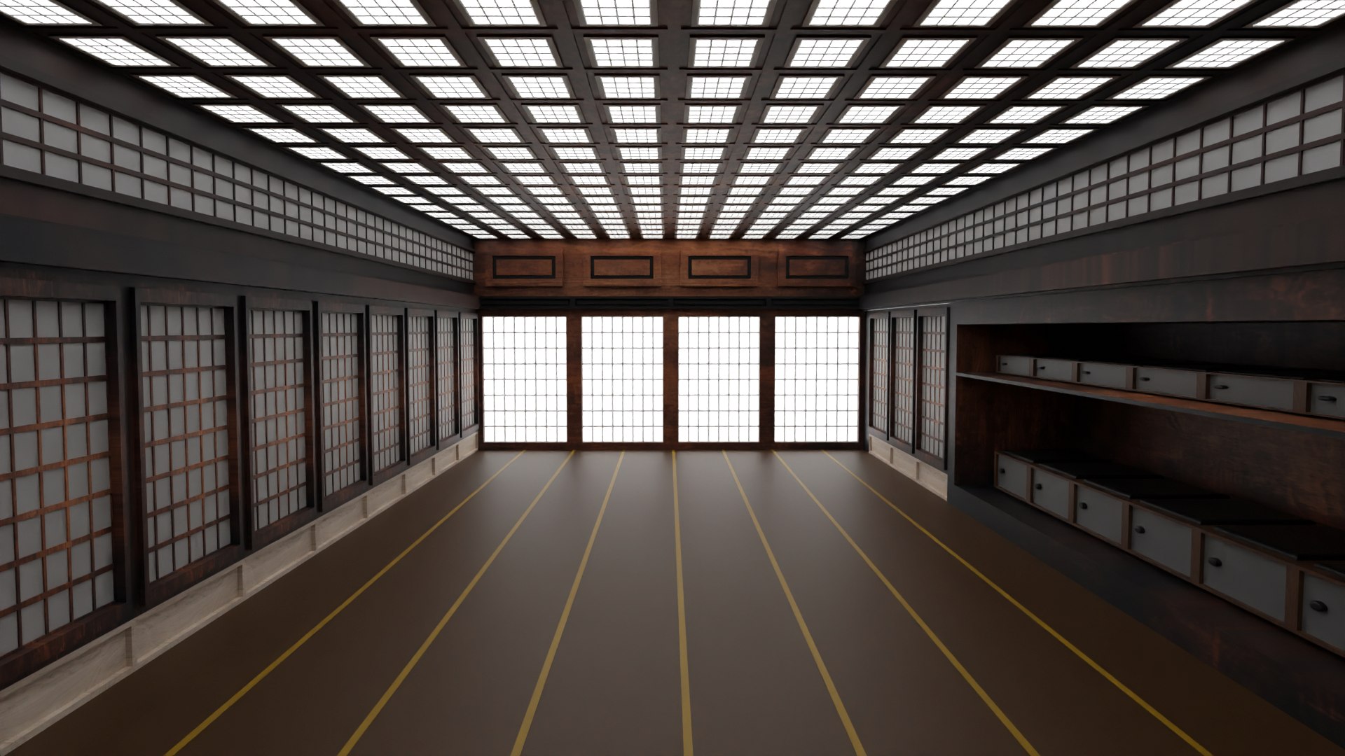 3D Japanese Training Dojo Model - TurboSquid 2178897