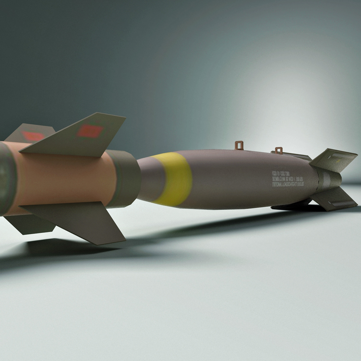 aircraft bomb gbu-16 paveway 3d model