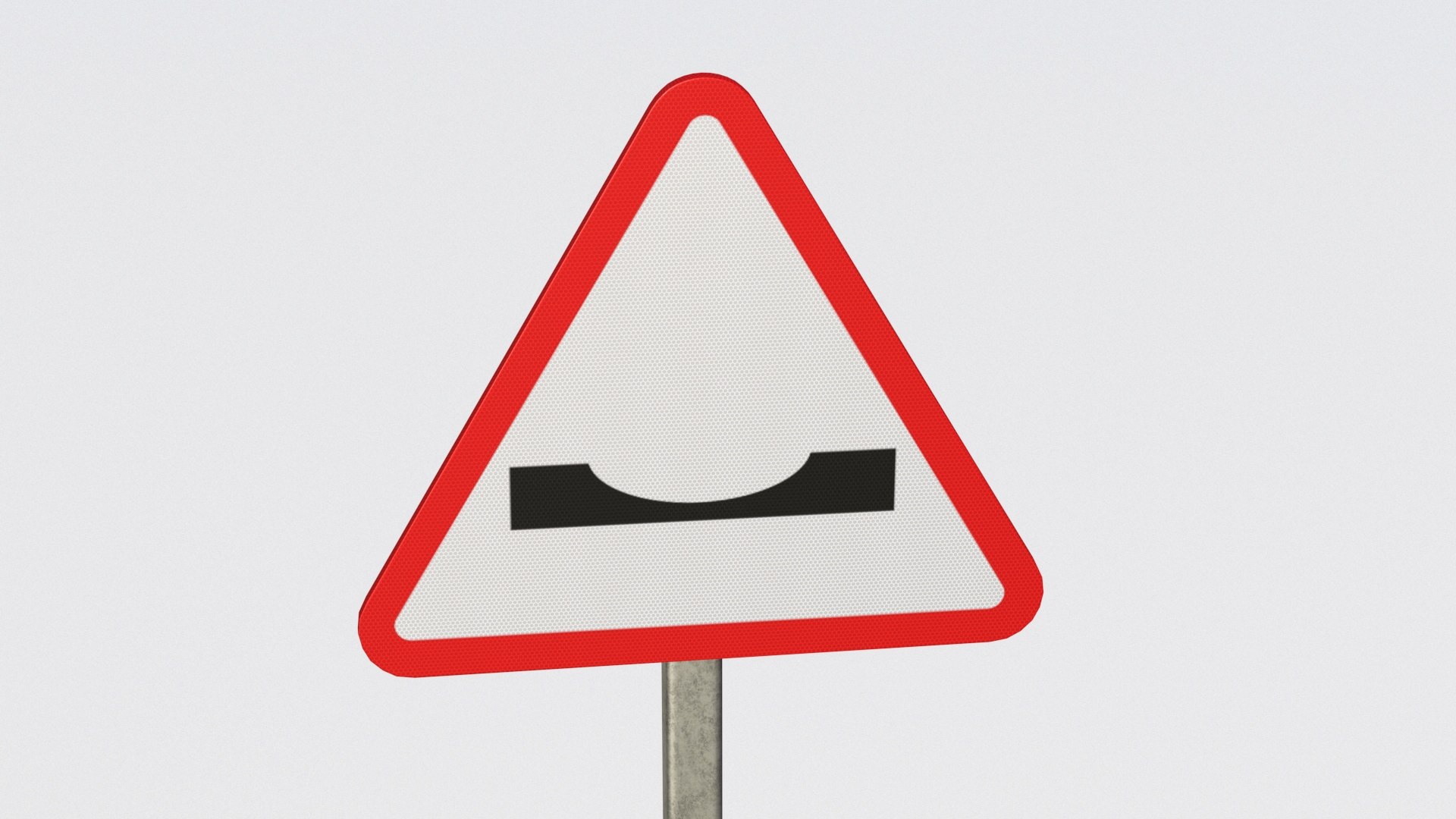 Bumps road sign 3D - TurboSquid 2104602