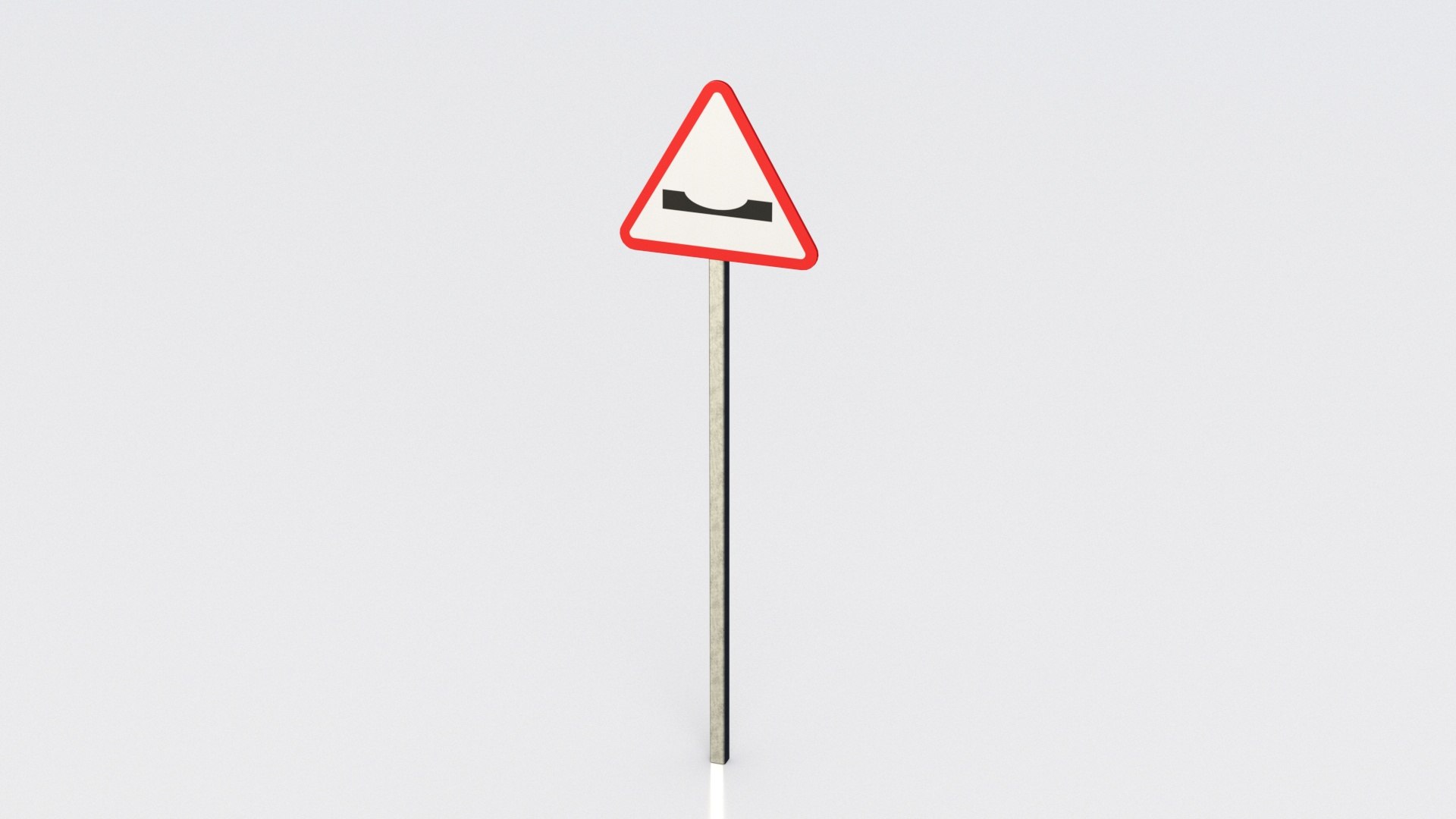 Bumps road sign 3D - TurboSquid 2104602