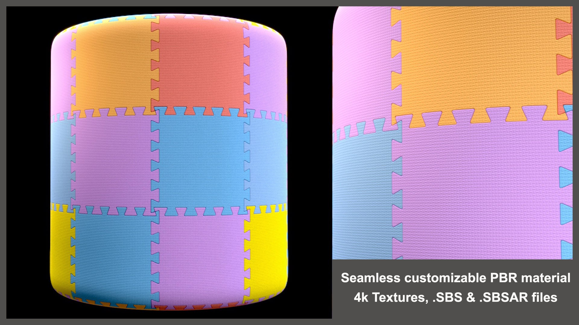 3D Foam Floor Puzzle Substance PBR Material And Textures - TurboSquid ...