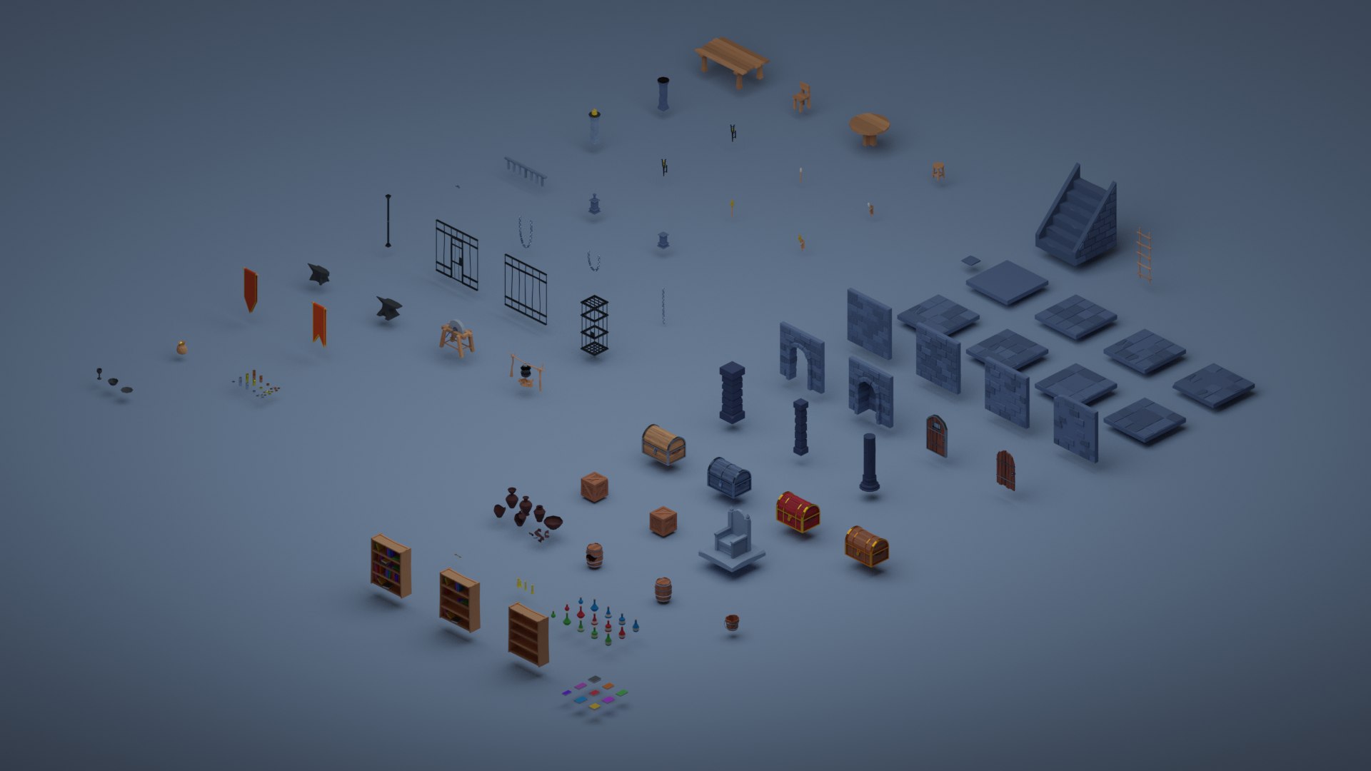 Asset Pack Modular 3D - TurboSquid 1572985